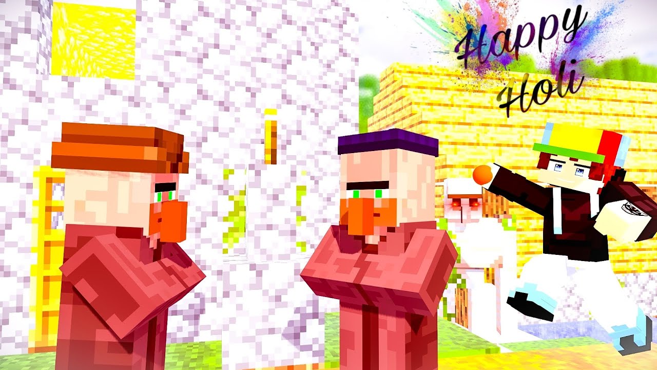 Happy holi everyone.... 😅 (Minecraft animation) - YouTube