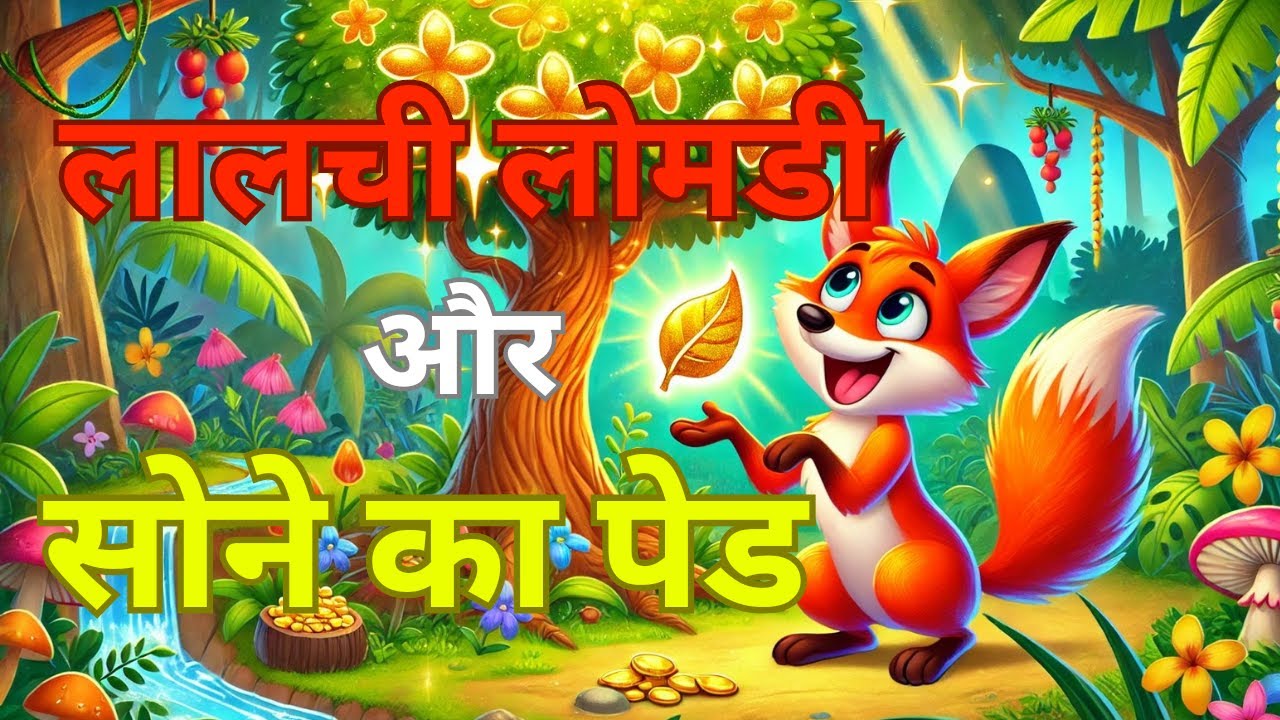 "लालची लोमड़ी और सोने का पेड़"|lalachi lomadi|hindi kahani|kid's story ...