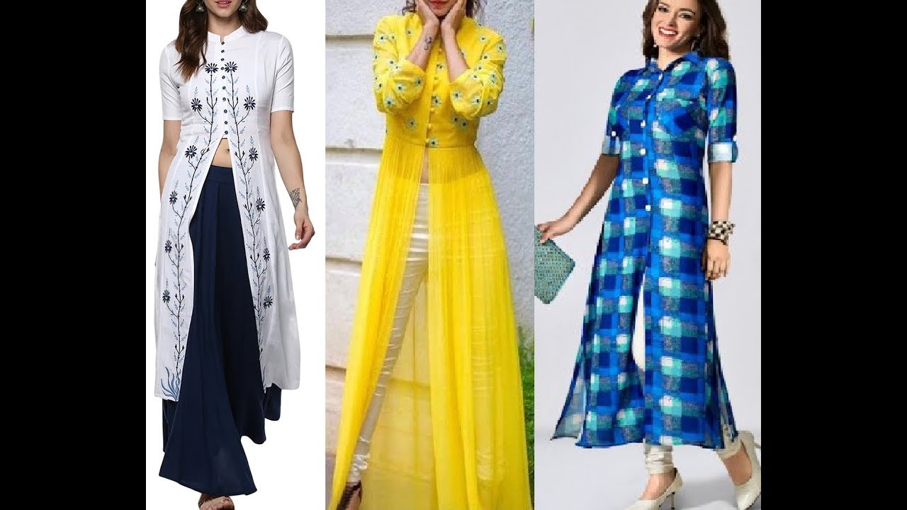 Latest Front Slit Kurti | Slit Kurti Designs with shop link - YouTube