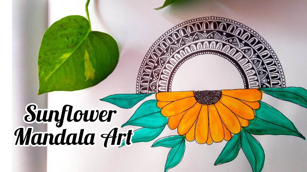 Sunflower Mandala Art 🌻| Easy mandala for beginners | Moumita Sengupta ...