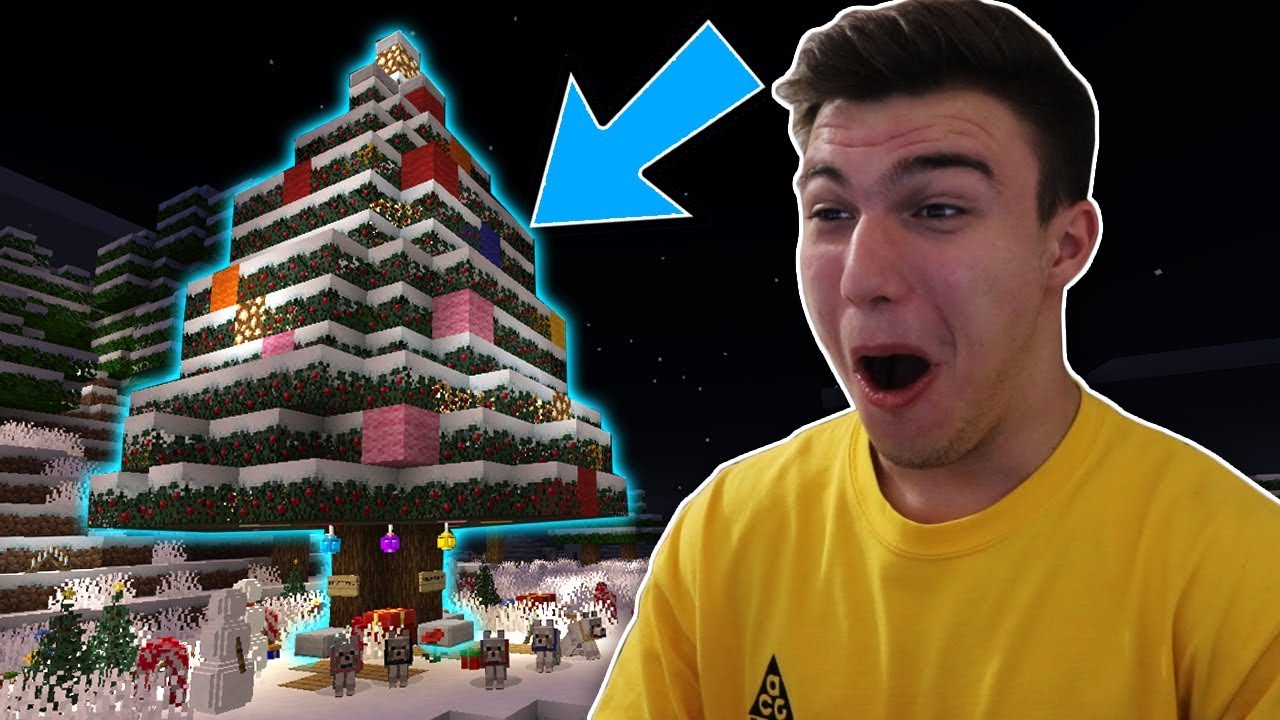 AM FĂCUT CEL MAI MARE BRAD PE MINECRAFT! 🎄 - YouTube