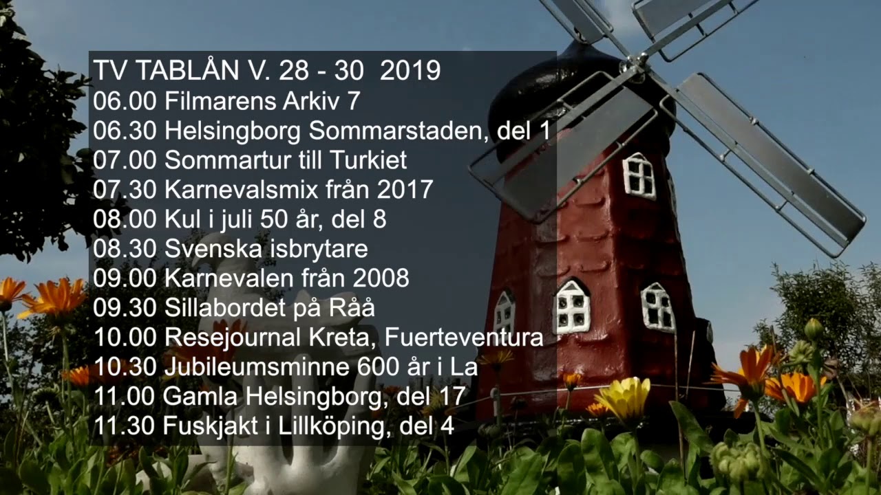 TV TABLÅN V 28 30 2019 sommar - YouTube