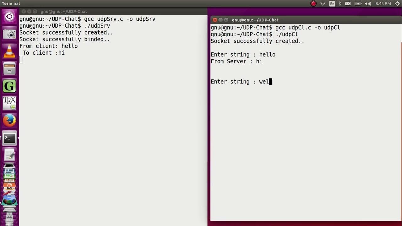 UDP Chat Server and Client - YouTube