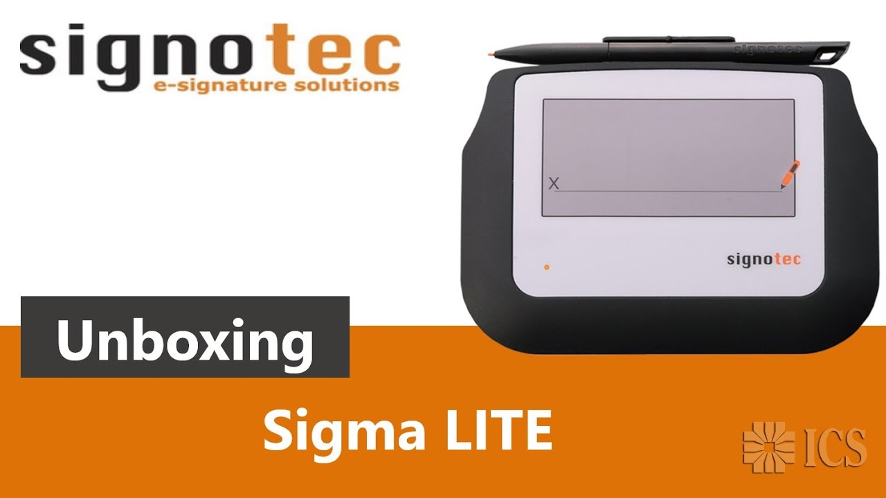 signotec Sigma Lite Signature Pad without LCD - YouTube