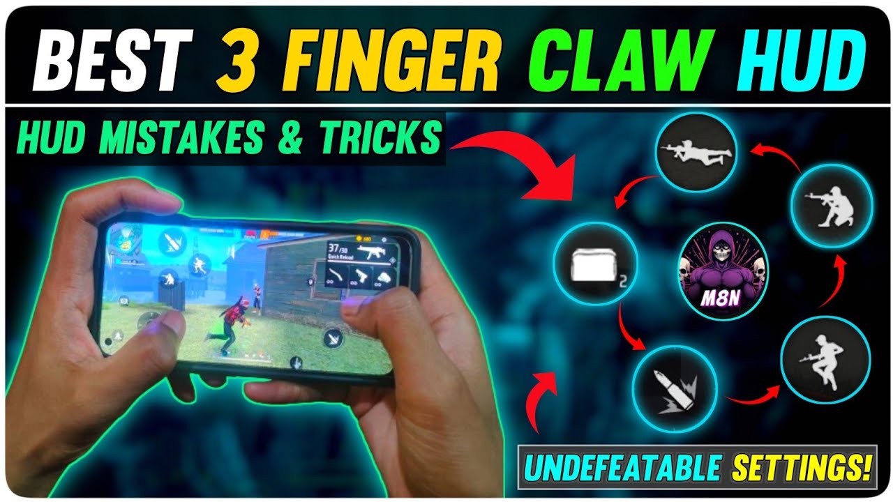 FASTEST 3 FINGER HUD SETTINGS IN FREE | 3 FINGER CLAW MISTAKES & TRICKS ...