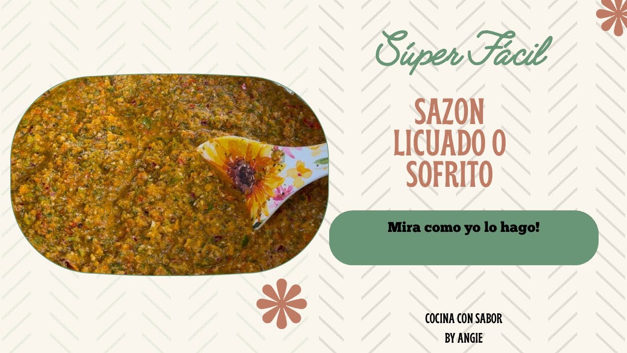 Sazón licuado o sofrito dominicano delicioso y fácil ! / by Angie - YouTube