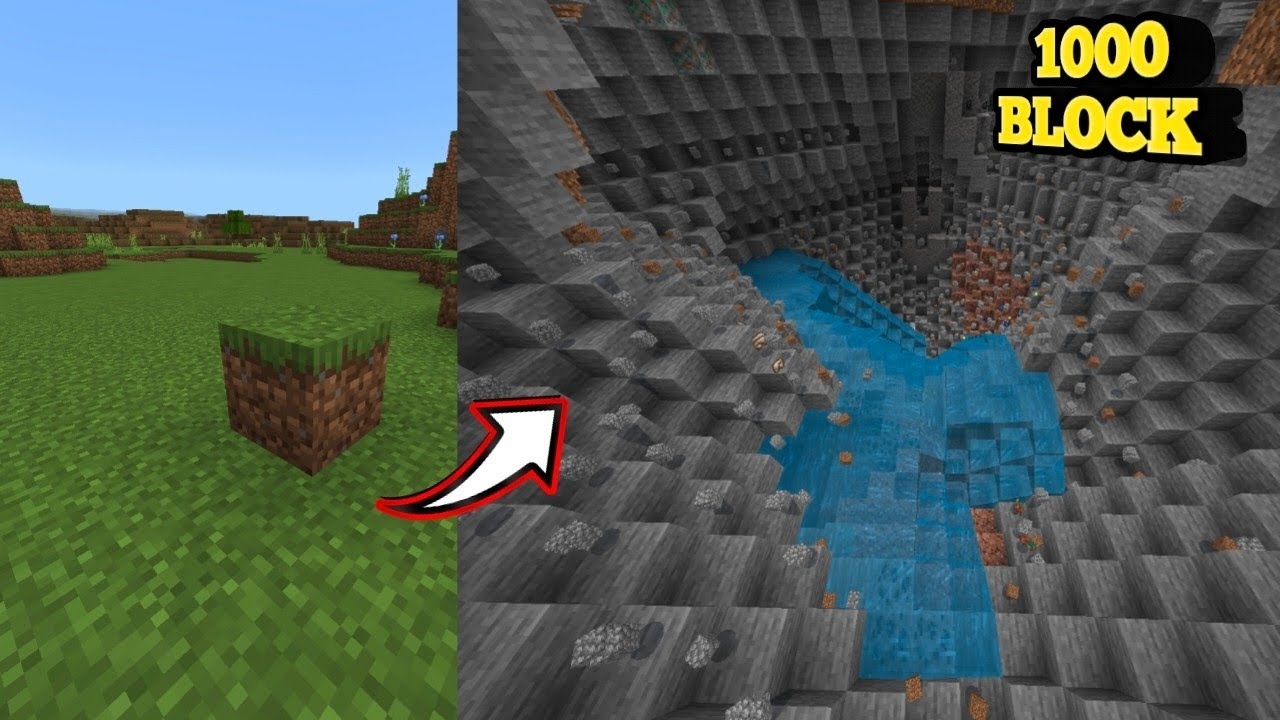Minecraft, But 1 Block Breaks 1000 Blocks - YouTube