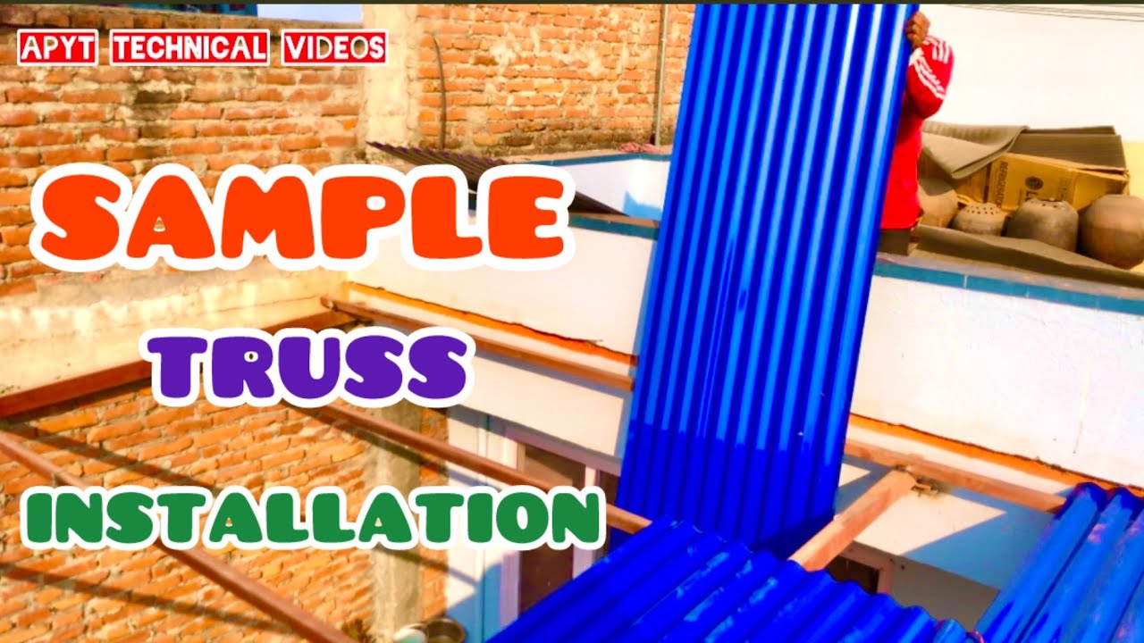 Color Coated Ms Steel Sheet Installation || Roofing Sheet Installation ...