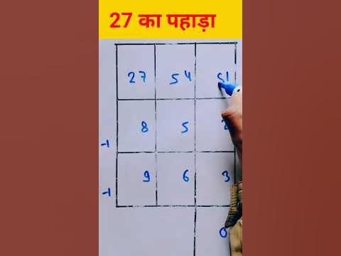 27 का पहाड़ा | table of 27 by trick | 27 ka pahada tricks se |#shorts # ...