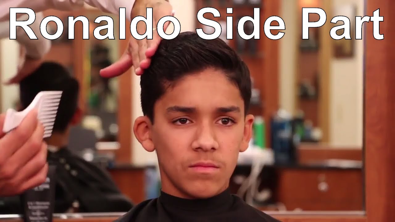 Cristiano Ronaldo Side Part Hairstyle - Greg Zorian Haircut Tutorial ...