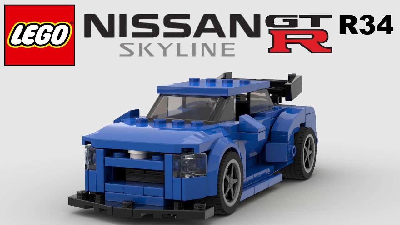 LEGO Nisssan Skyline GTR 34 (how to build) - YouTube