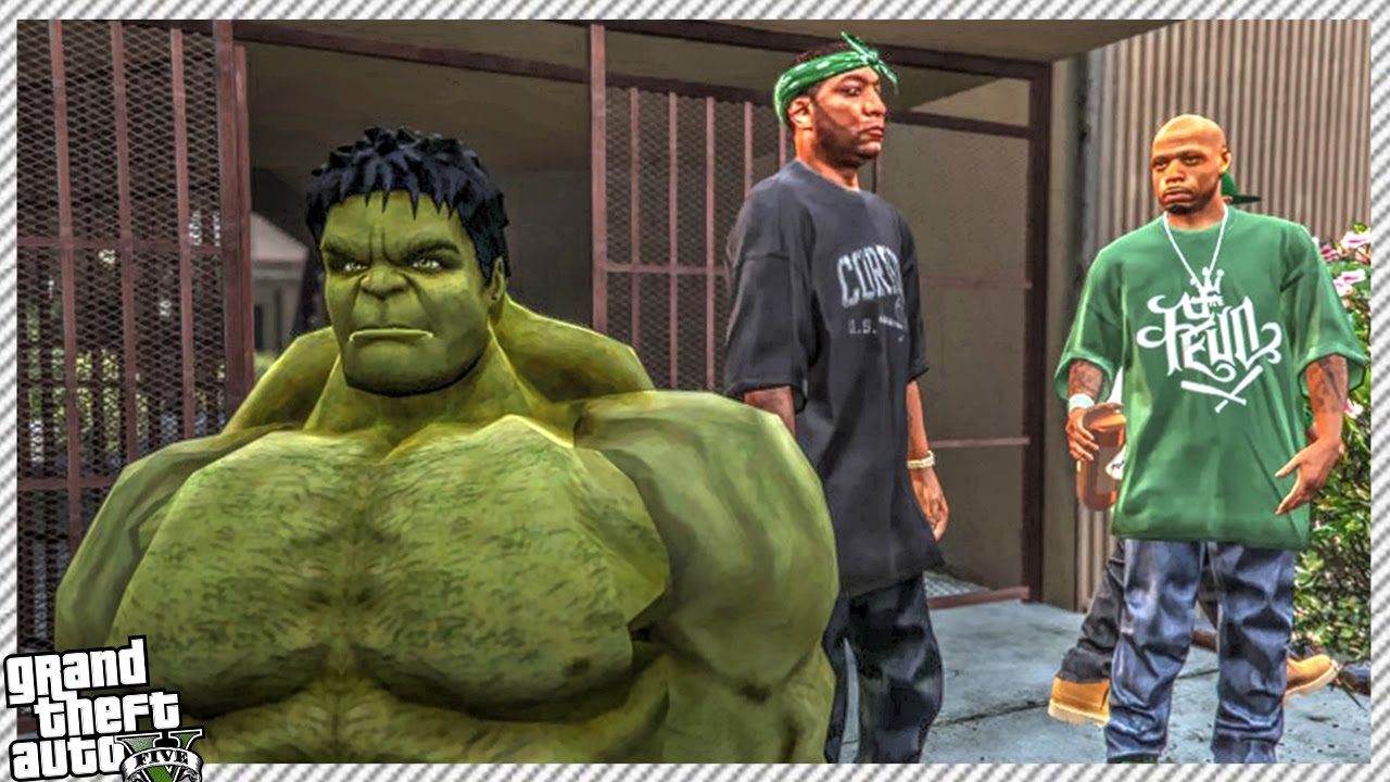 🔹INCREDIBLE HULK JOINS GROVE STREET FAMILIES!! (GTA 5 GANGSTER WAR ...