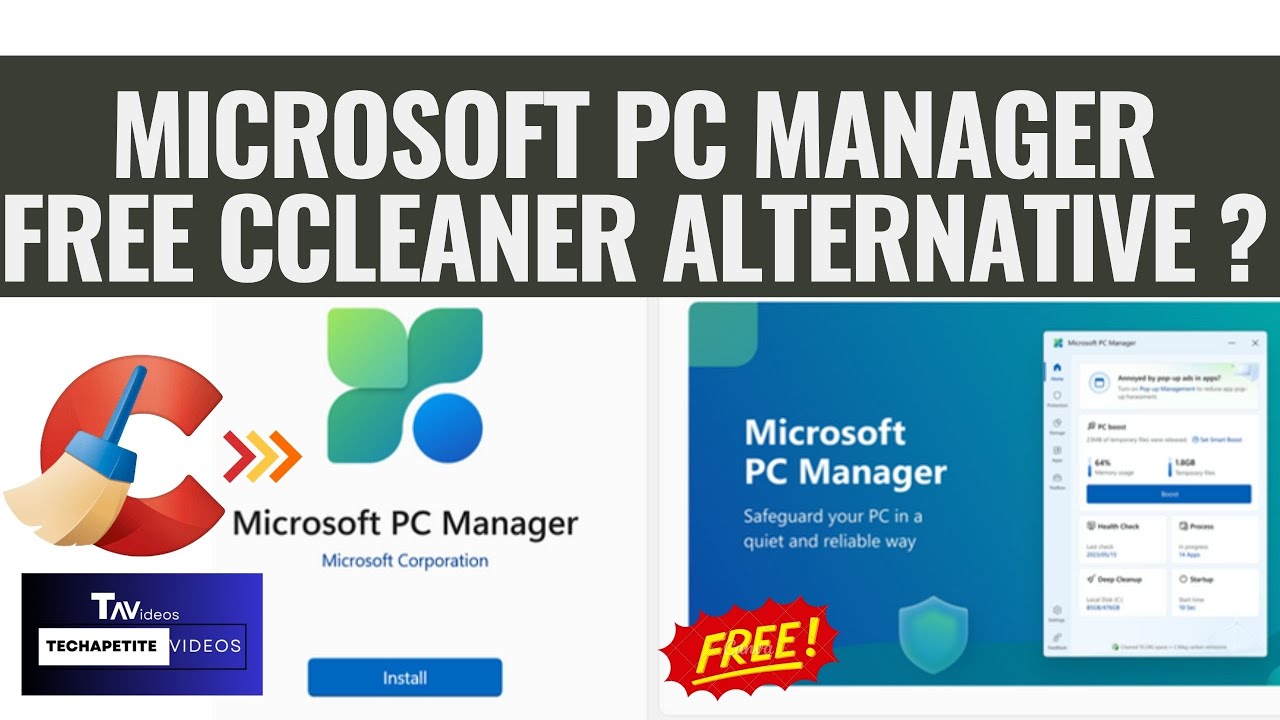 Microsoft PC Manager - Your Free Ccleaner Alternative - YouTube