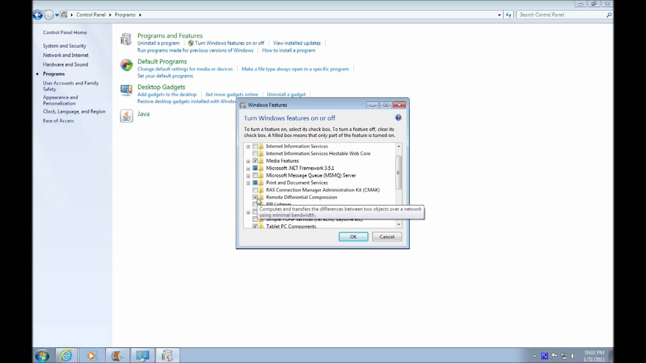 Speed Up Windows 7 - Turn Off Unused Features - YouTube