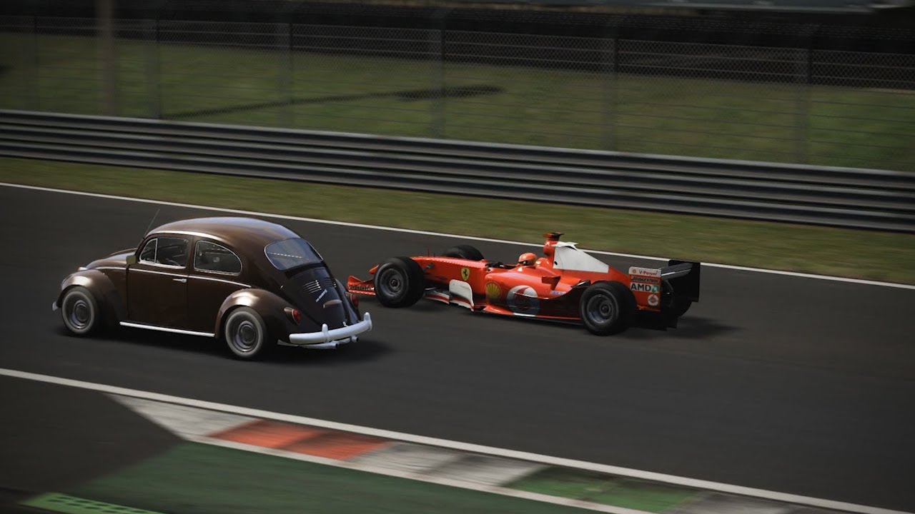 Volkswagen Beetle vs F1 - YouTube