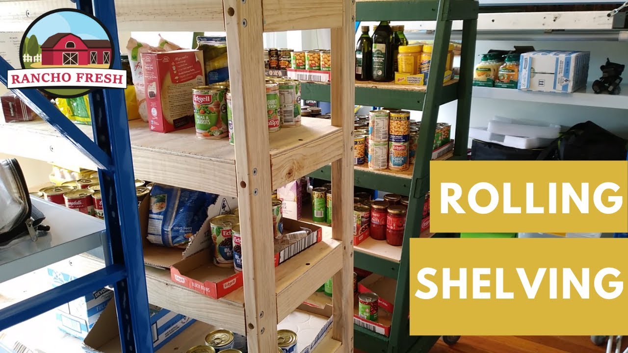 Rolling Shelving for Food Storage - YouTube