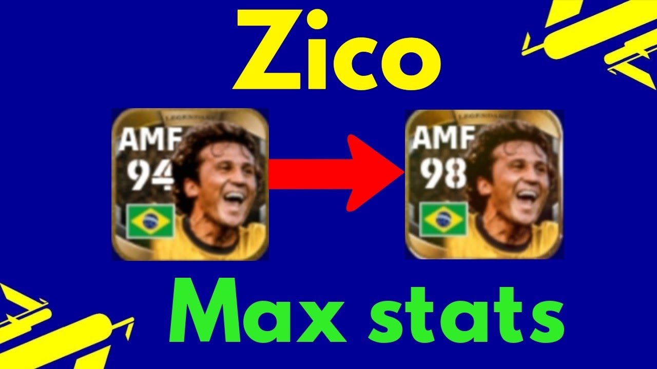 How to max Zico in efootball mobile • pes 2023 mobile • Zico max rating ...
