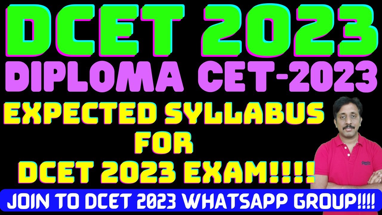 DCET 2023 Expected Syllabus Update |DCET 2023 Exam Preparation Strategy ...