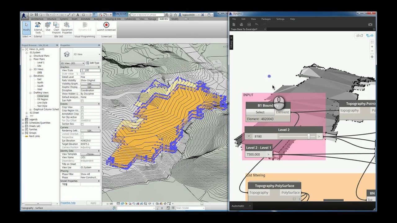[설계자동화] Topography Analysis 지하층 판정 및 근거도 작성 자동화 - YouTube