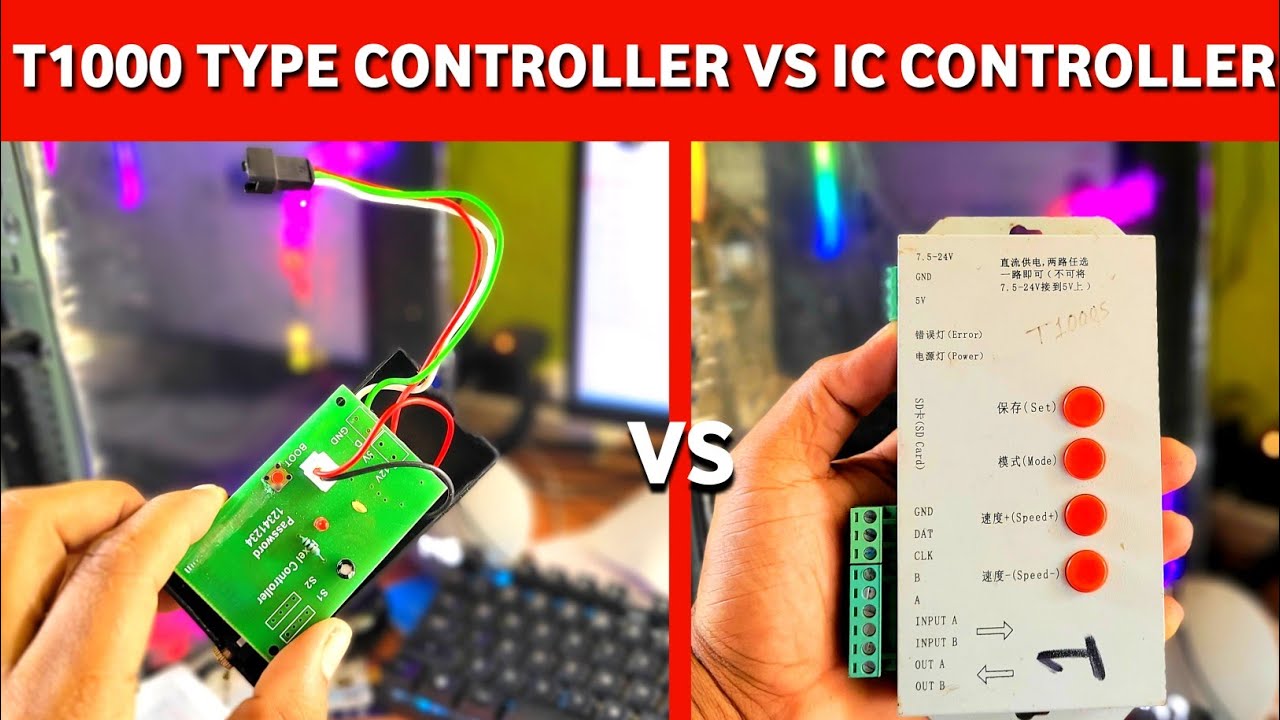 T1000 TYPE CONTROLLER VS IC CONTROLLER #pixel_led #t1000s_controller # ...