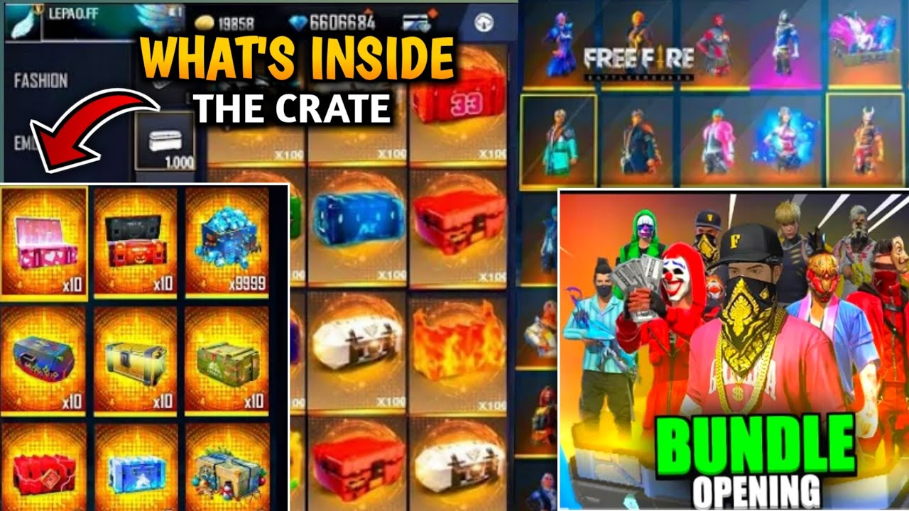 FREE FIRE RAMPAGE BUNDLE UNBOXING & FREE FIRE GUN CREATE UNBOXING - YouTube