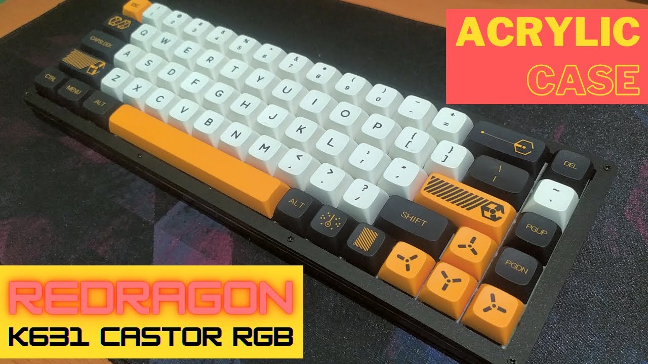 Installing Custom Acrylic Case | Redragon K631 Castor RGB - YouTube