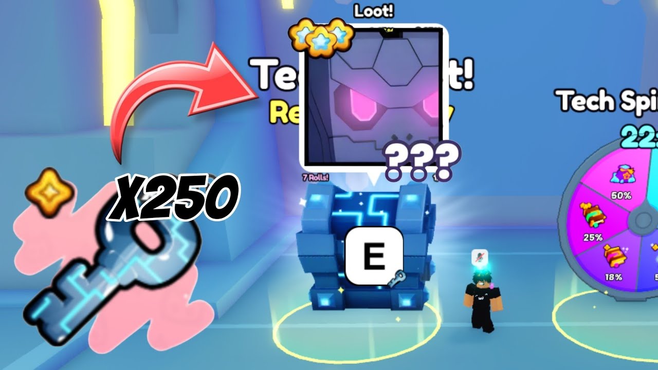 I opened 250 tech keys!! i got the new Huge Cyber Agony?? # ...