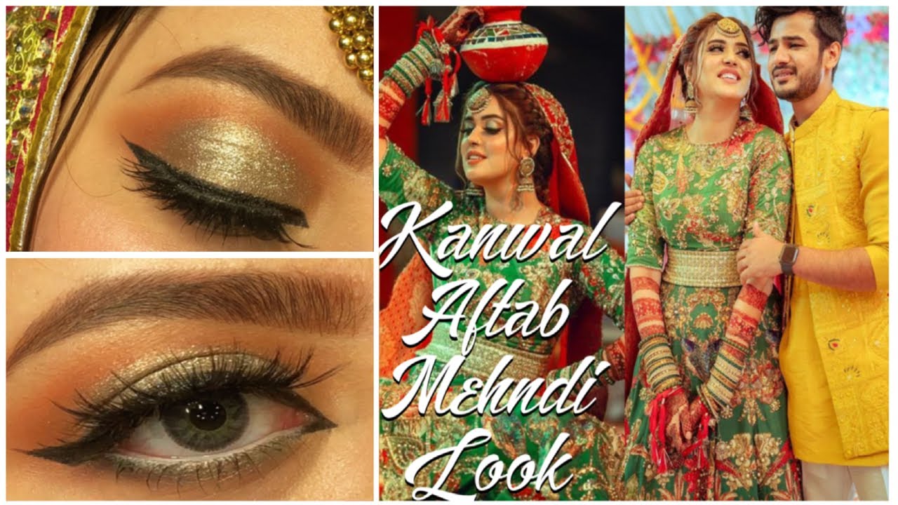 Kanwal Aftab Mehndi Inspired Makeup Tutorial | Mehndi Makeup Step By ...