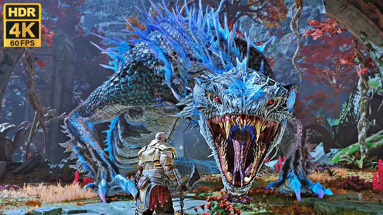 God of War Ragnarök Lizard boss fight PS5 4K 60FPS HDR - YouTube