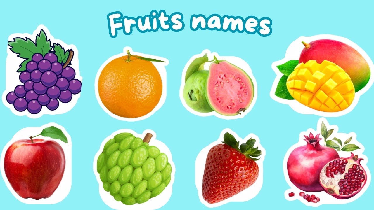 Learn all fruits names FRUITS WEEK , 30 fruits names - YouTube