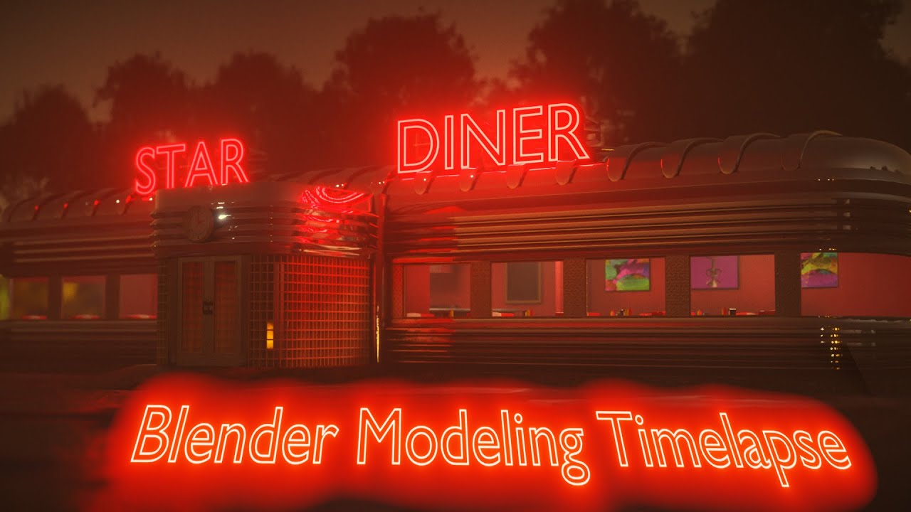 Diner | Blender Modeling Timelapse - YouTube