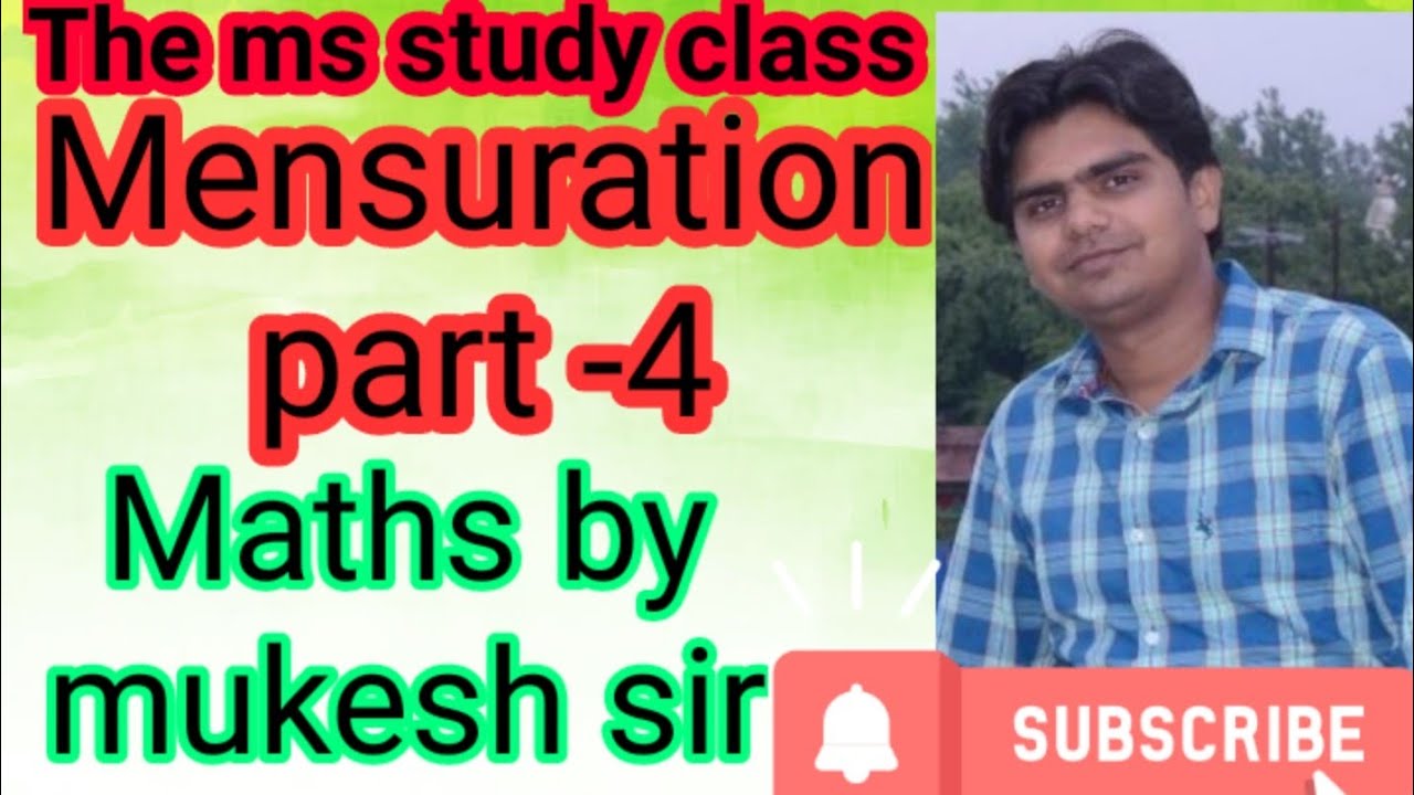 Mensuration part -4|maths by mukesh sir... - YouTube