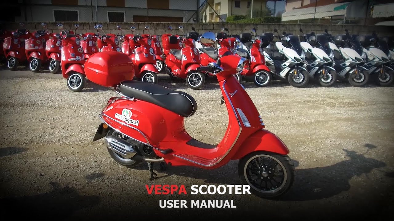 Vespa scooter. User manual. - YouTube