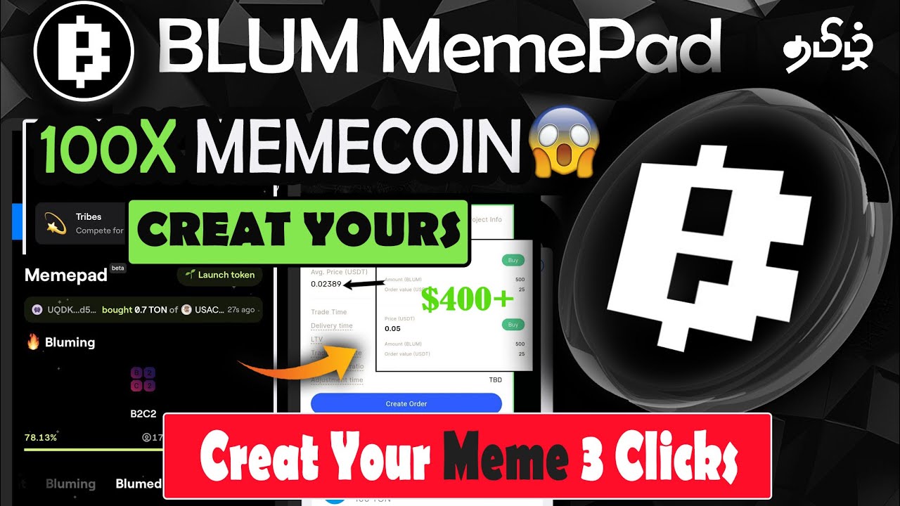 🔥Blum Memepad Task To Get More $BLUM ALLOCATIONS - Create Your Own 100X ...