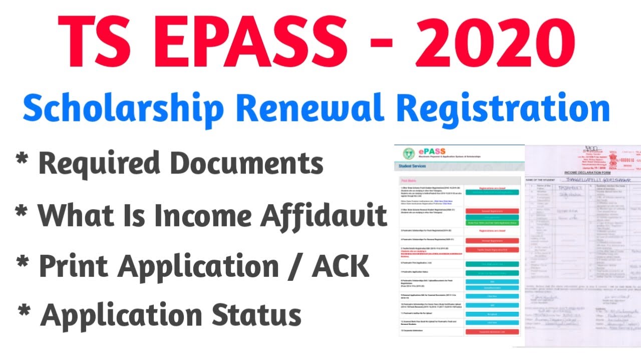 Ts Epass 2020 Scholarship For Renewal Registration Ts Epass 2020
