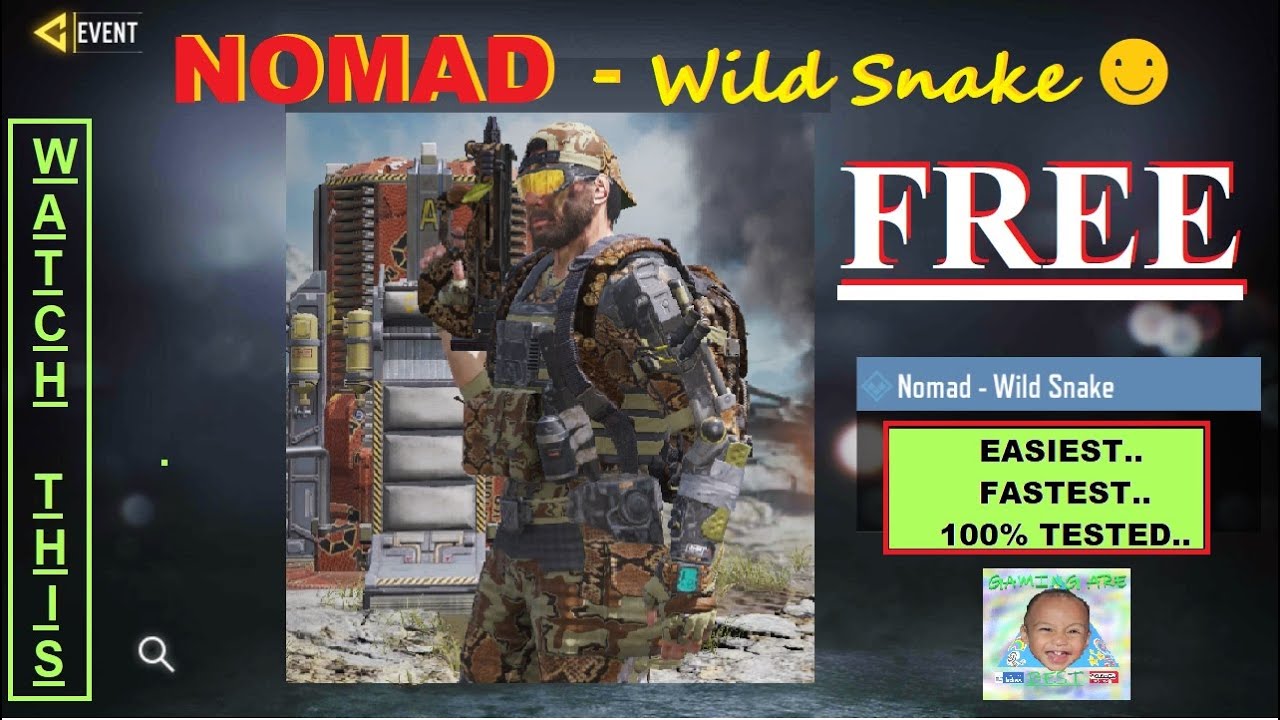 NOMAD FREE SKIN 😁 QUICKEST STEP TO GET IT ⏱ CALL OF DUTY MOBILE - YouTube