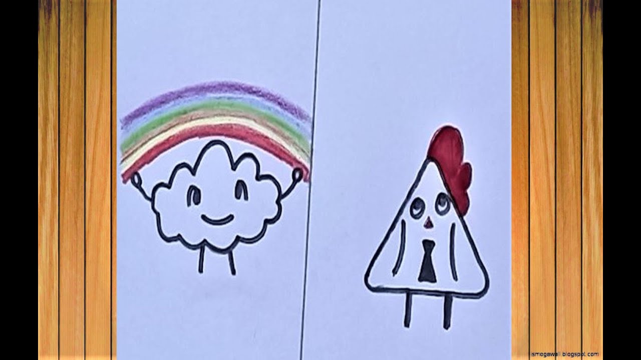 How to draw simple Sticker DRAWING // Cute Sticker Draw Very Easy ...