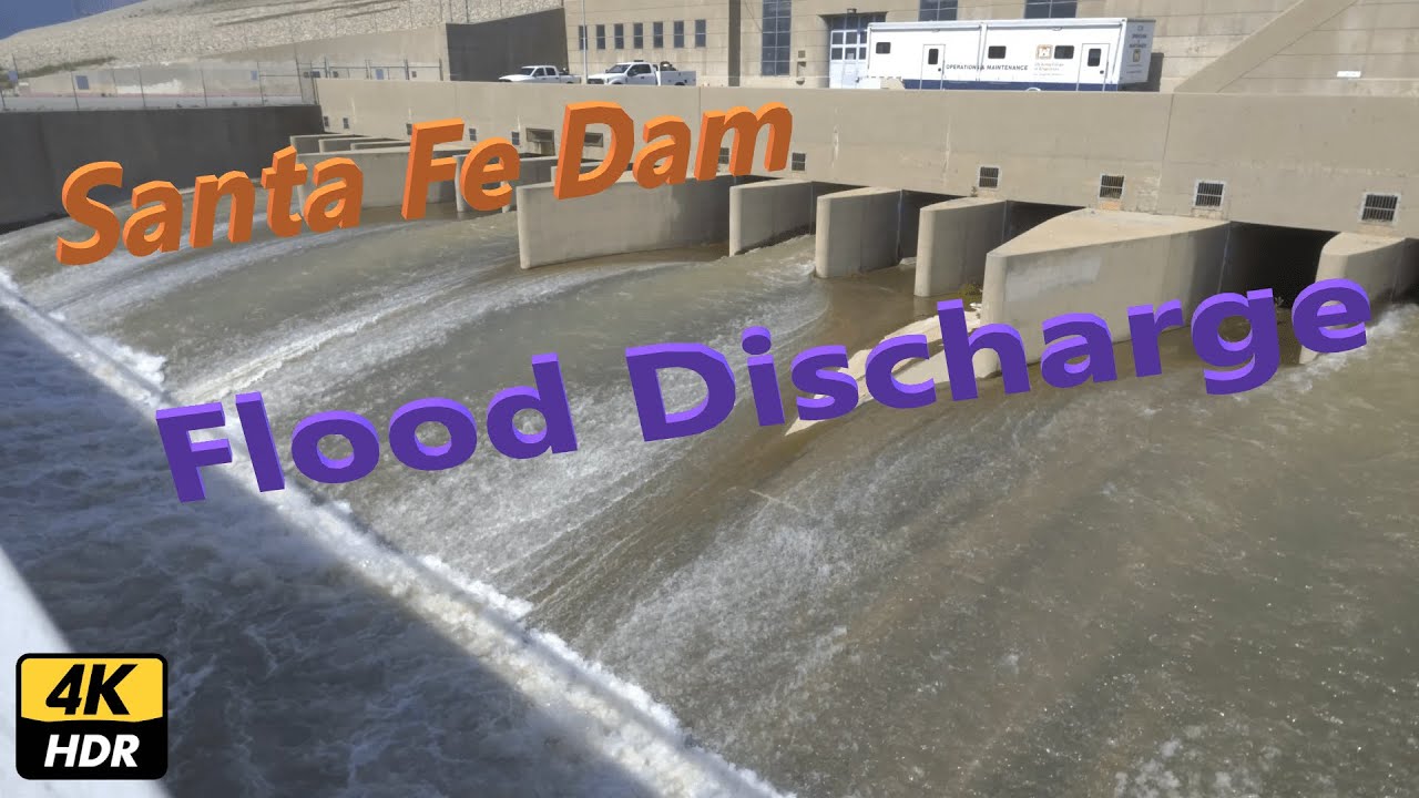 4K Santa Fe Dam - A 236 sq miles with earth fill flood control purpose ...