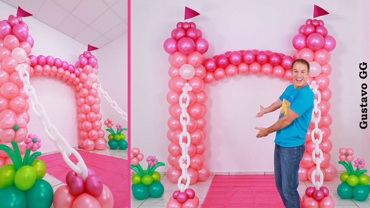 Castillo De Globos 😍 Como Decorar Con Globos Para Cumpleaños🌸😊 Decoracion Con Globos