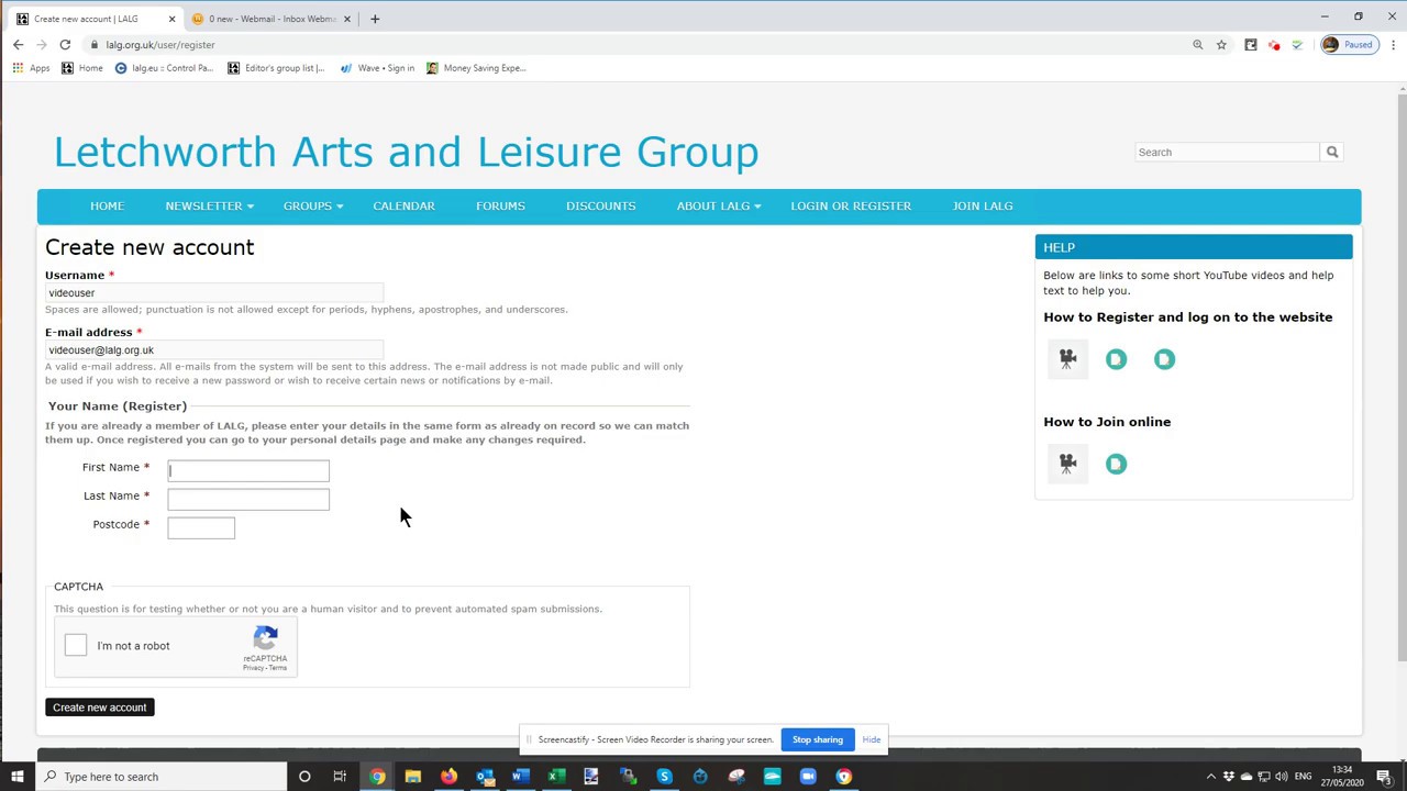 LALG - How to register onto the site - YouTube