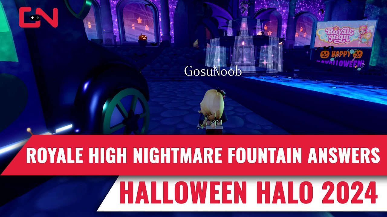 Royale High Nightmare Fountain Answers 2024 - Halloween Halo - YouTube
