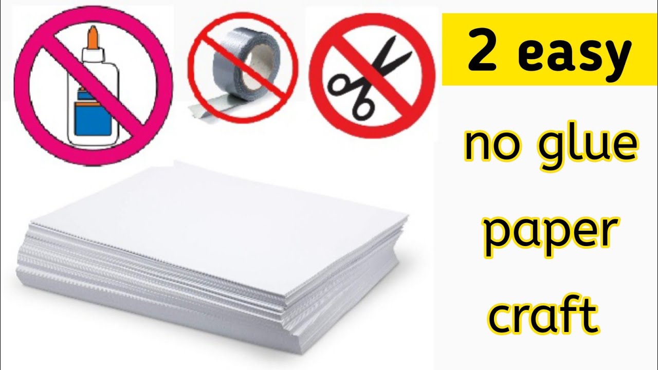 No glue paper craft|Paper craft without glue|Easy diy paper craft|One ...