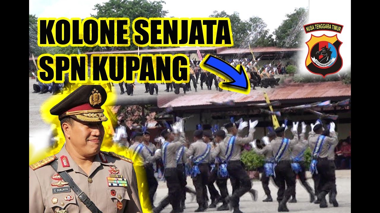 KEREN !!! Atraksi Kolone Senjata/Senapan Brigadir Polisi SPN Kupang ...