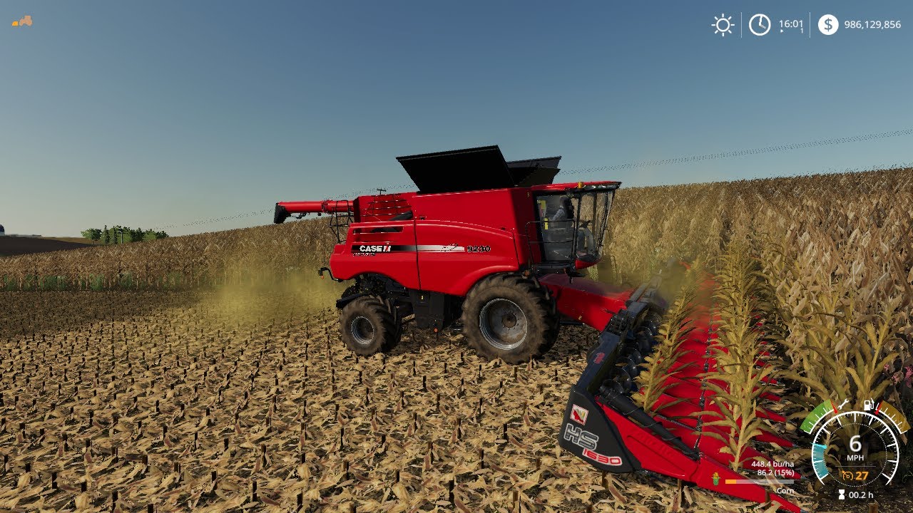 FS19 First Day of Corn Harvest - YouTube