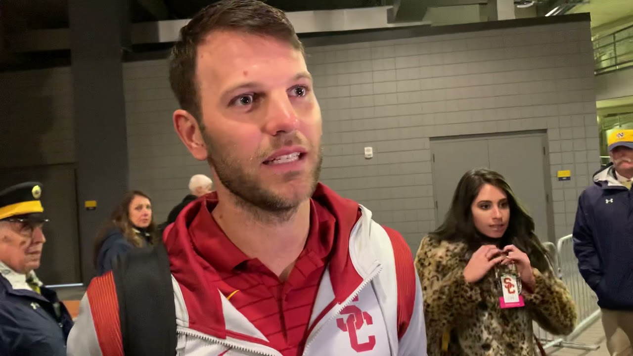 USC OC Graham Harrell post-Notre Dame - YouTube