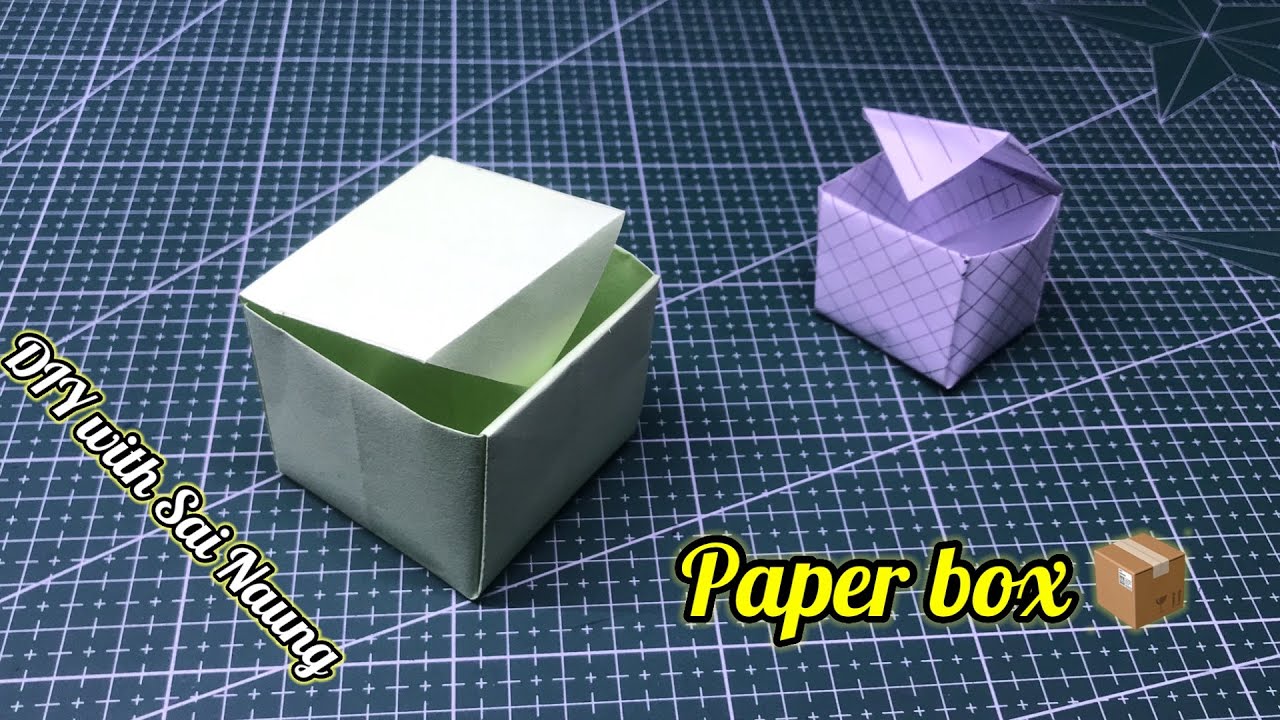 How to make Origami box that can open and close. DIY with Sai Naung ...