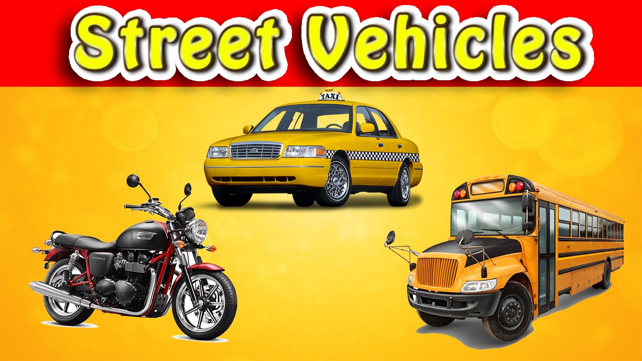 Learn Transport with Street Vehicles and Sport Cars and Motorbike - YouTube
