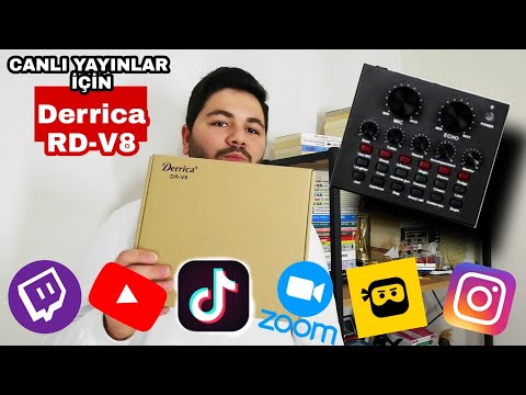Canlı Yayınlar İçin Ucuz Ses Kartı / Derrica RD-V8