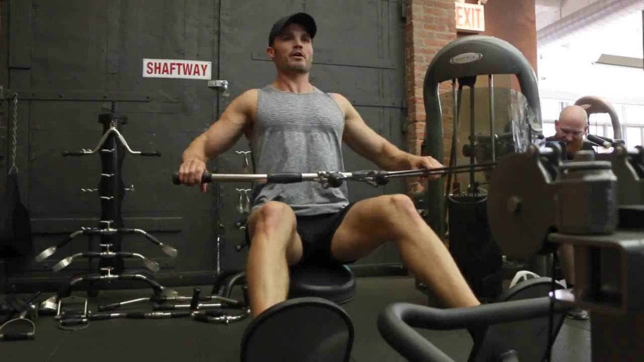 Back Seated Cable Row Wide Grip - YouTube