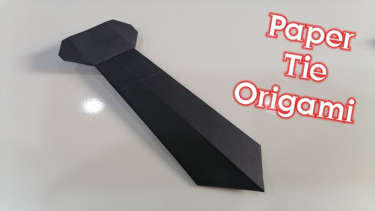 paper tie making | How To Make Paper Tie Easy | Origami Tie paper - YouTube